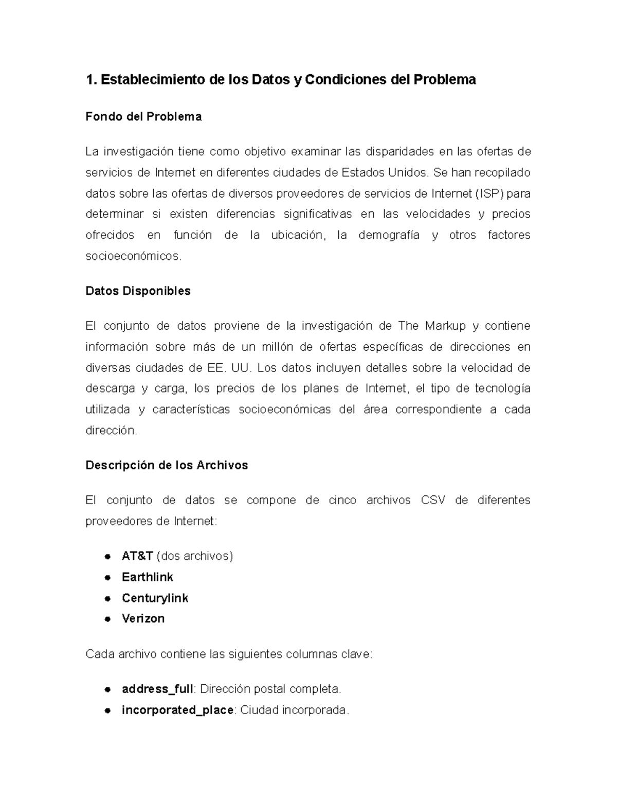 Matematicas Datbas 3 - Tarea - 1. Establecimiento de los Datos y ...