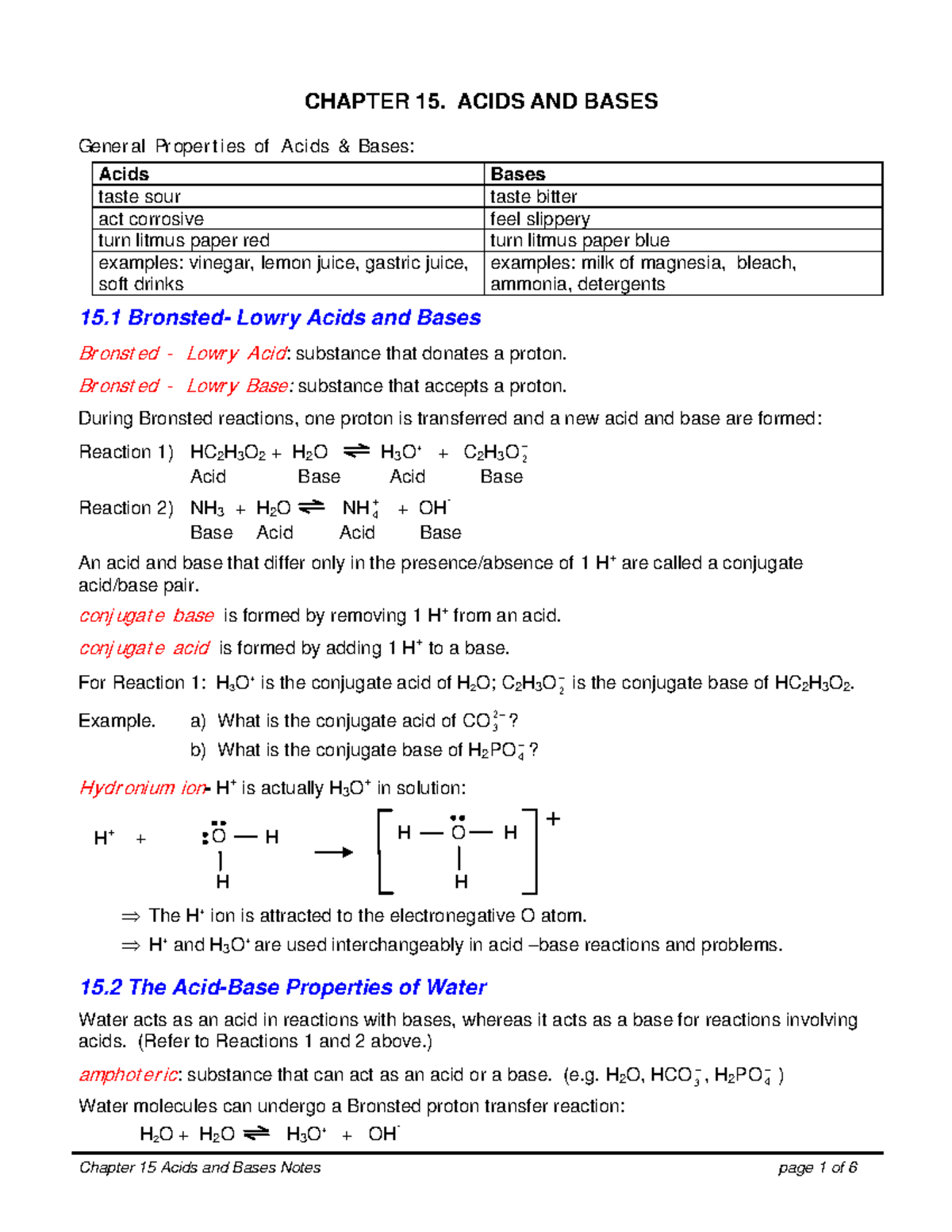 Acidsand Bases21 - CHAPTER 15. ACIDS AND BASES General Properties of ...