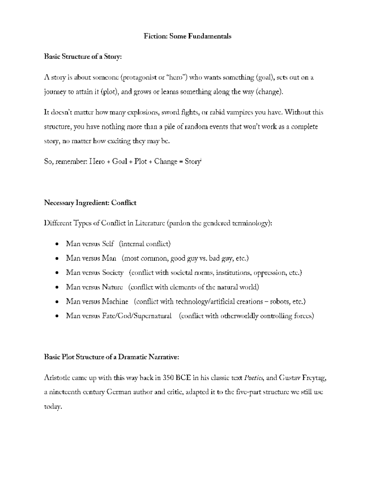 Basic Plot Structure of Fictional Narrative - ENG 104 ...