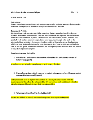 Worksheet 3 - lab 4 bacteria and archaea - Worksheet 3 – lab 4 ...