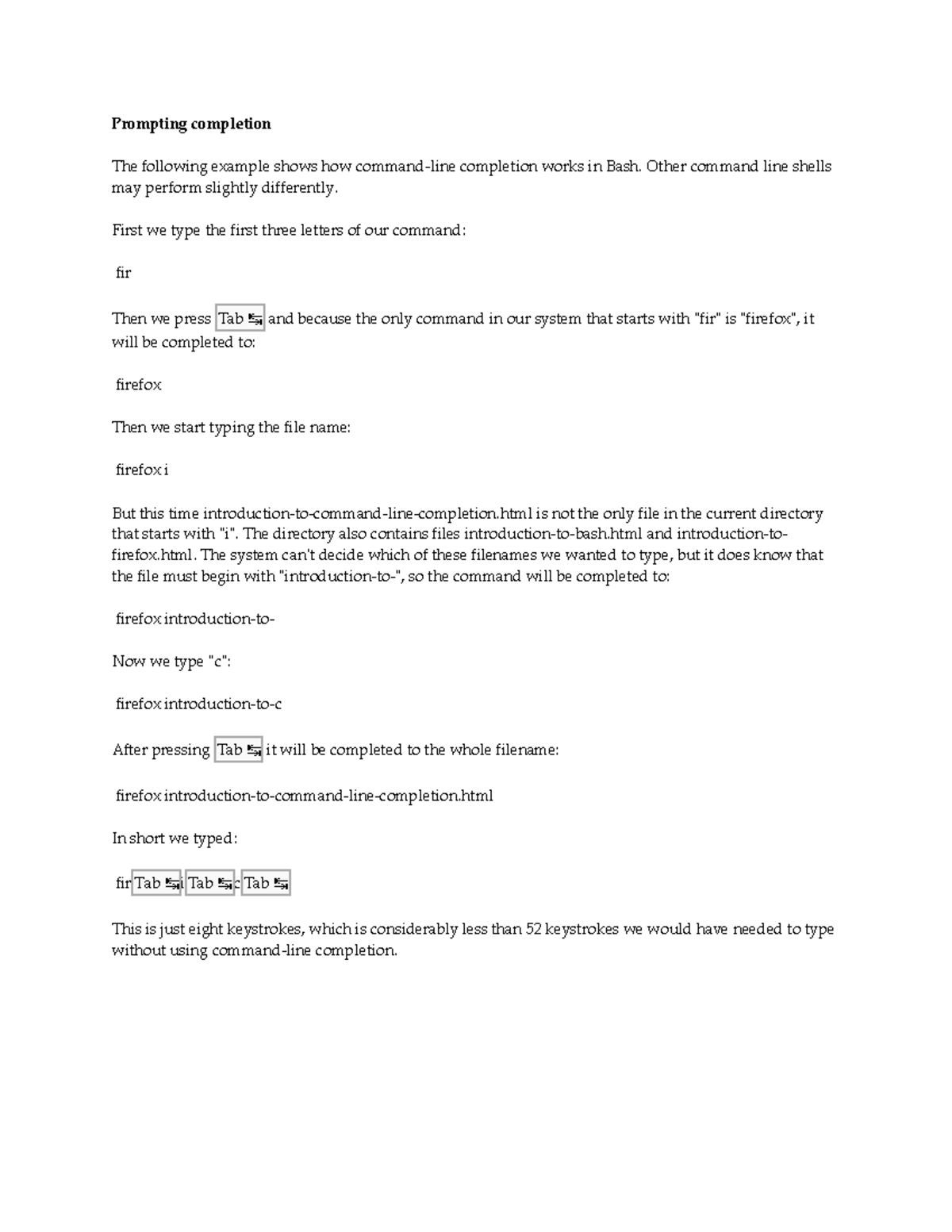 4-TAB+Completion - linux - Prompting completion The following example ...