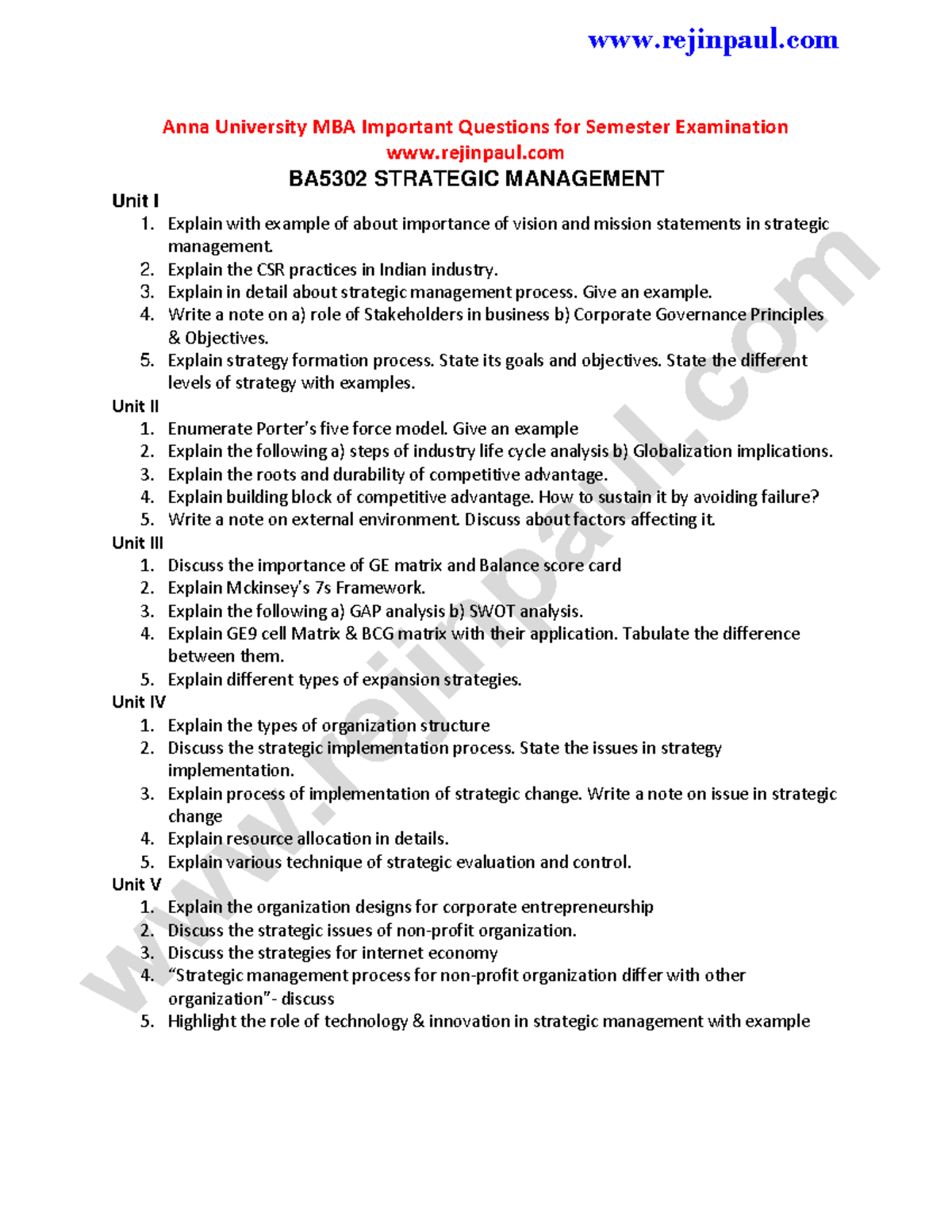 BA5302 Strategic Management-unlocked - rejinpaul Anna University MBA ...