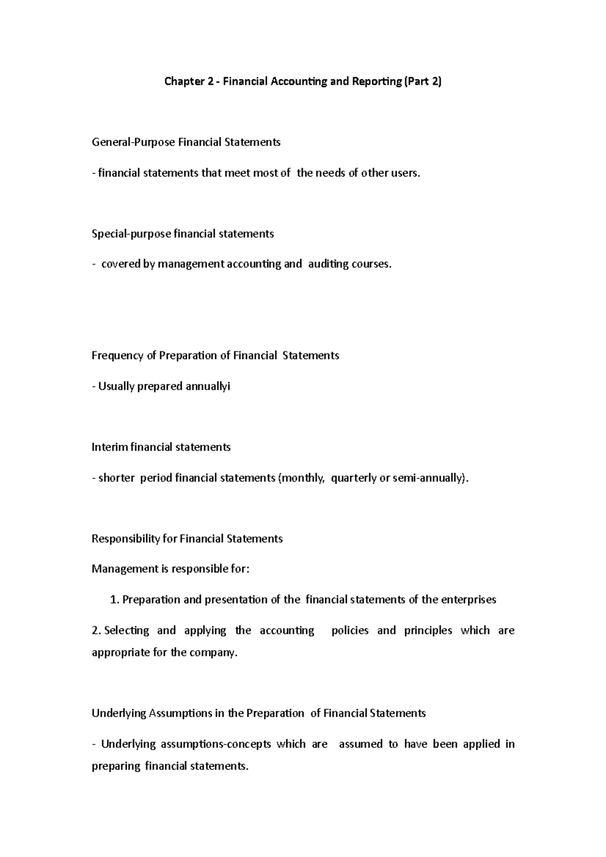FAR Chapter 2 (Part 2) - Chapter 2 - Financial Accounting and Reporting ...