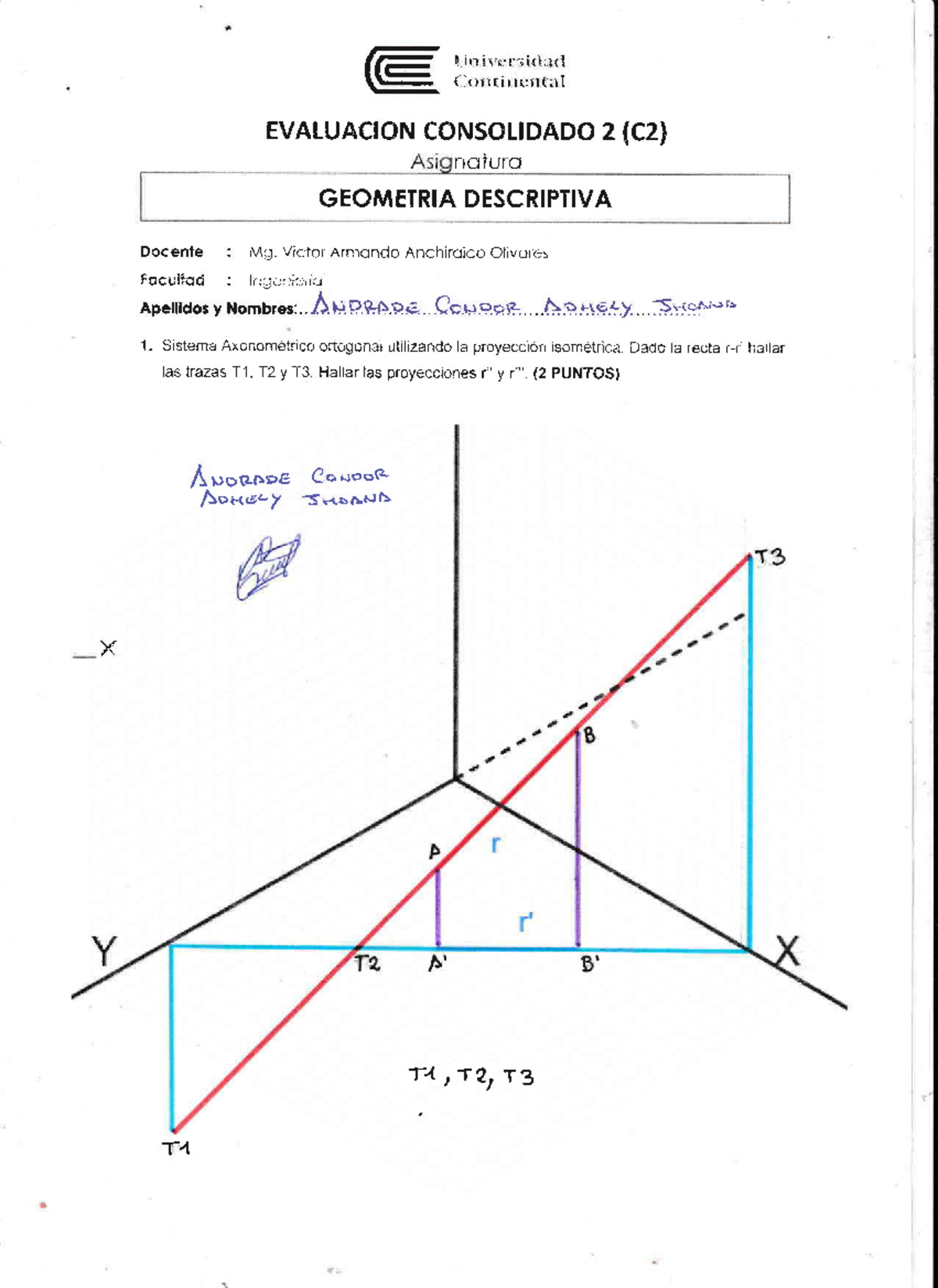 Geoooo - Evaluación - Universidad Continental EVALUACION CONSOLIDADO 2 (C2) Asignatura GEOMETRIA ...