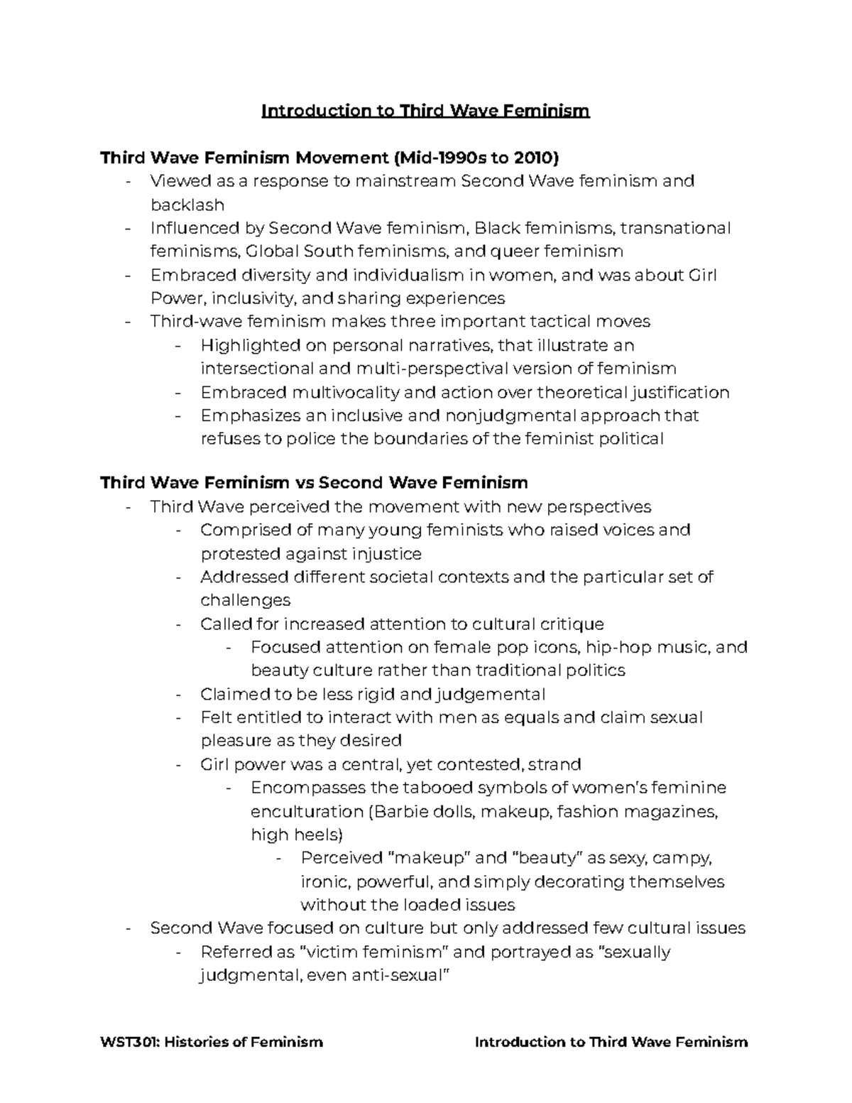 Third Wave Feminism Sexuality