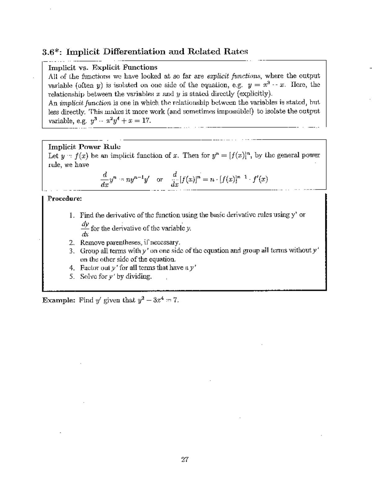 3.6 Implicit differentiation and Related Rates - MATH 1329 - Studocu