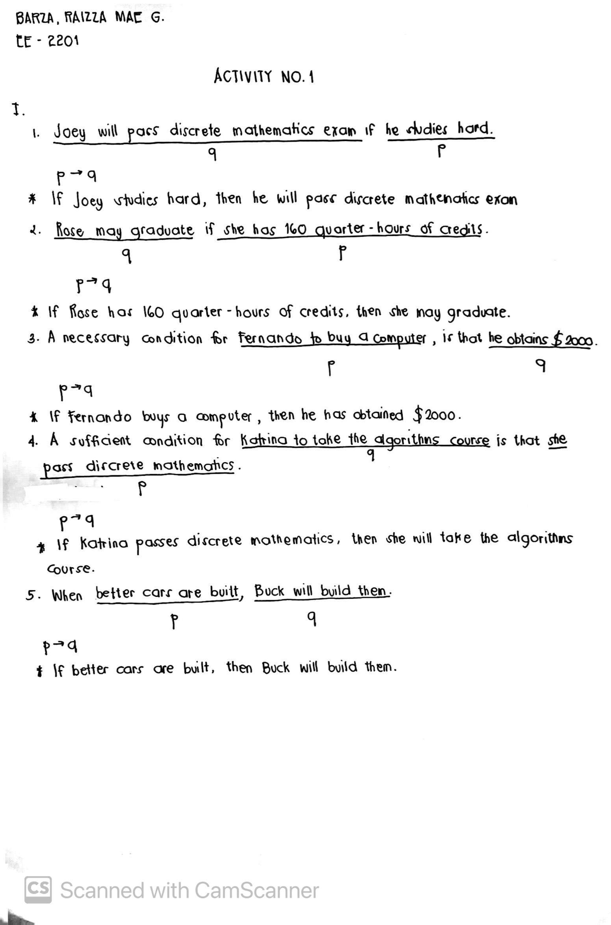 Barza EE-2201 Cp E- Activity 1 - Discrete Mathematics - Studocu
