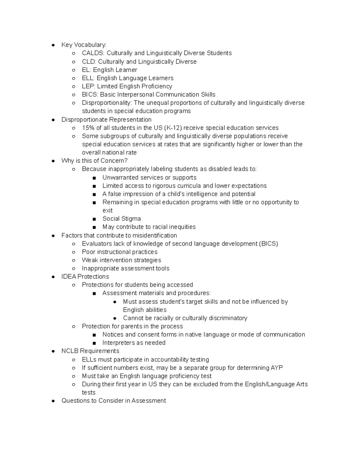 Assessment of Culturally and Linguistically Diverse Students and ...