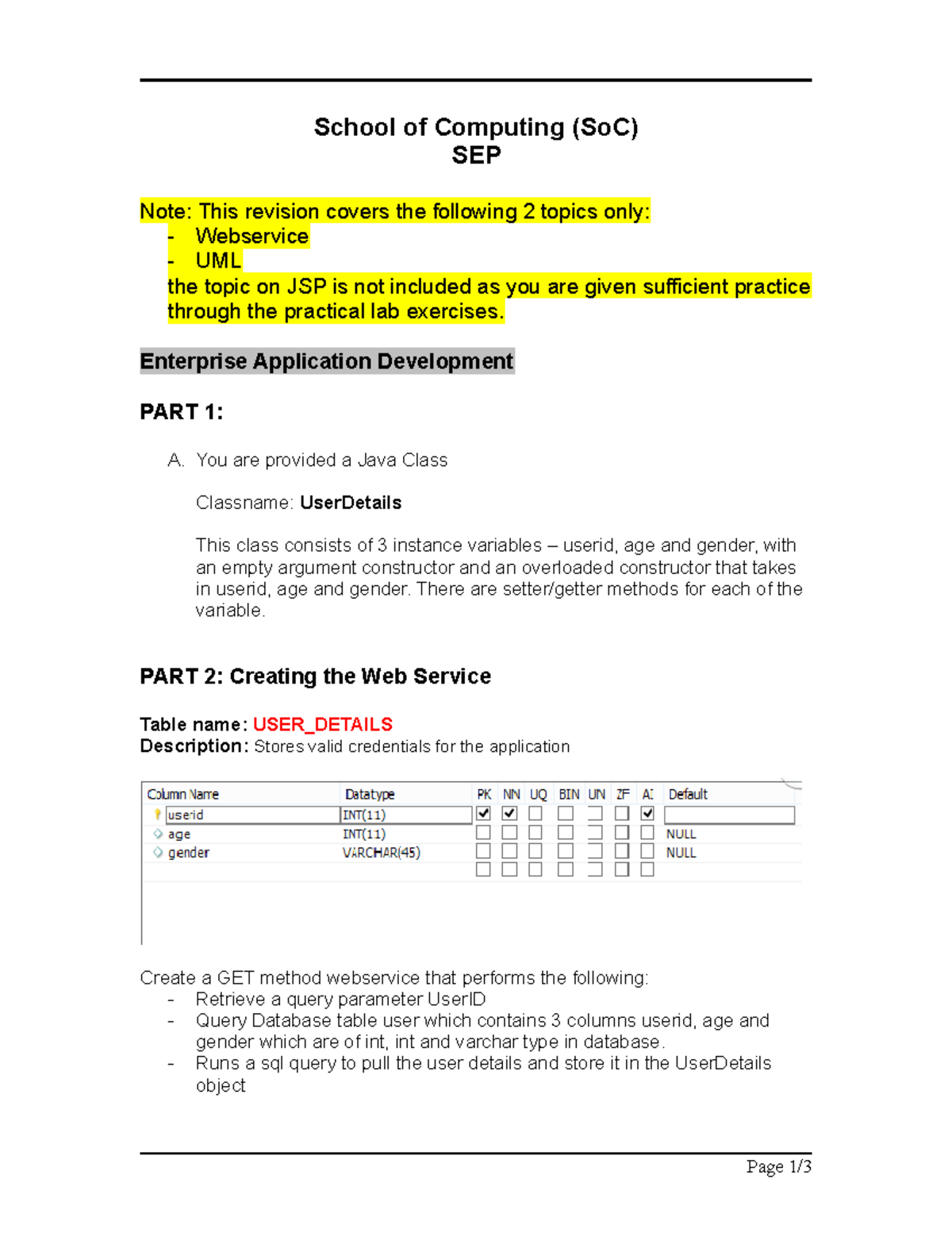 SEP MST Revision Q - questions to the mid term exam - School of ...