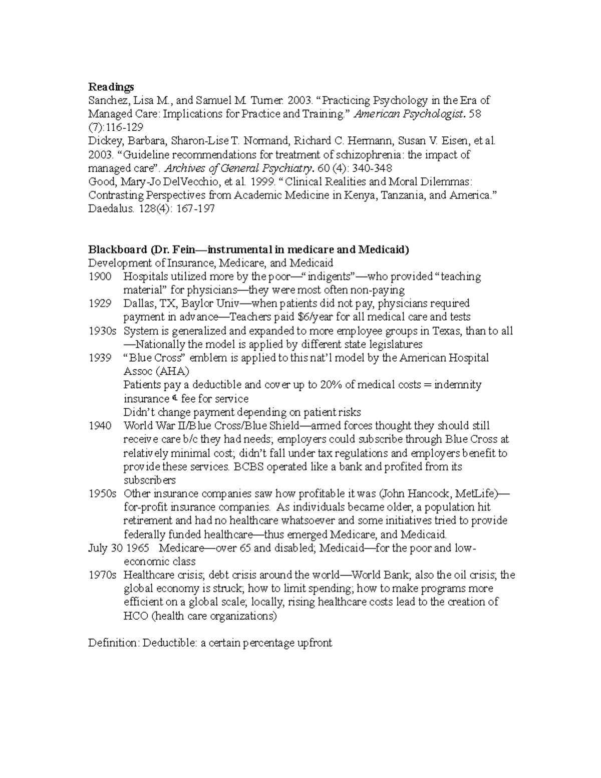 Bioethics Notes 9 - Readings Sanchez, Lisa M., and Samuel M. Turner ...