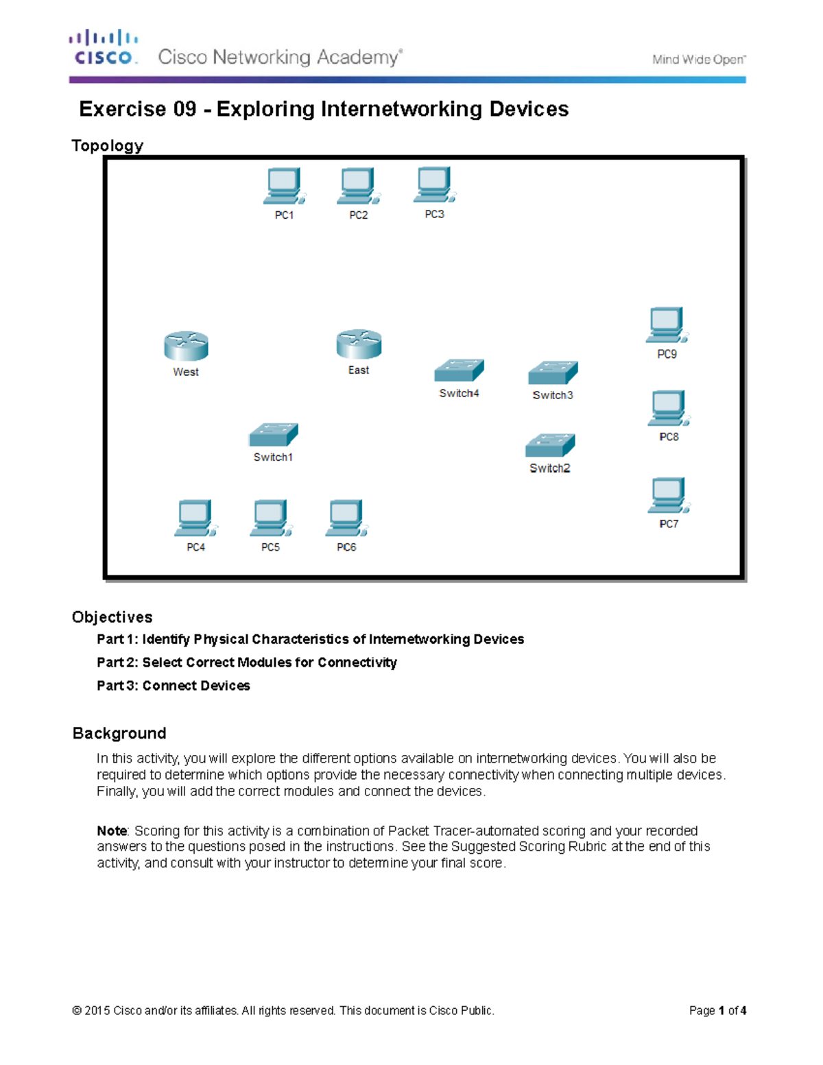 Exercise 09 - Exploring Internetworking Devic - You will also be ...