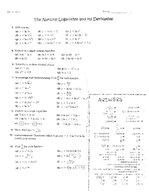 Practice Problem Set 8 - MATH 124 - Practice Problem Set Solve the following indefinite ...