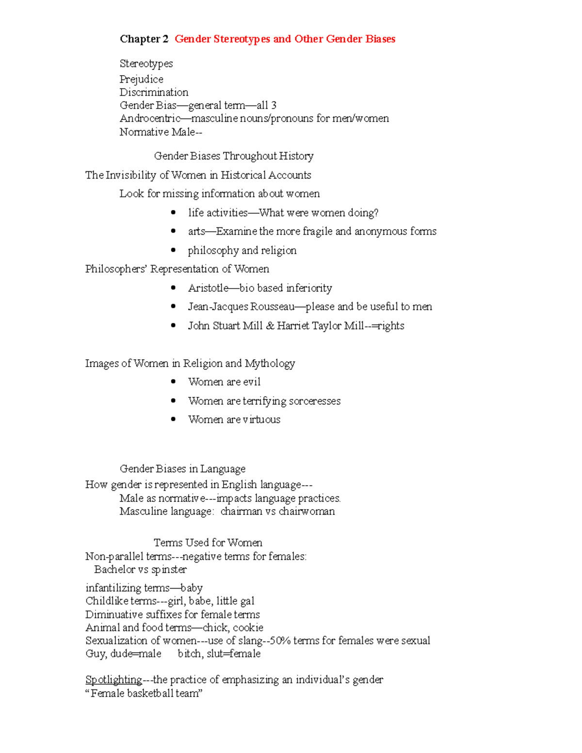 Ch02 Gender Stereotypes and Other Gender Biases - Chapter 2 Gender ...