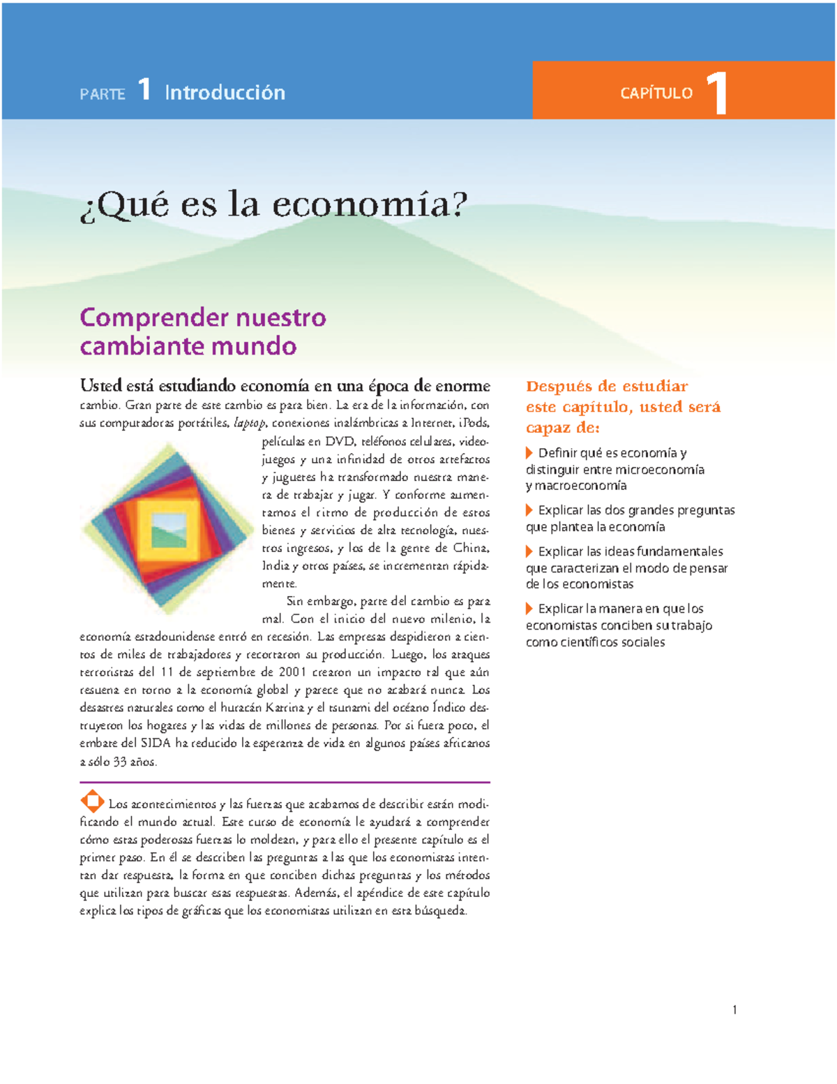 Lectura N° 01 Introducción a la economía - Comprender nuestro cambiante ...