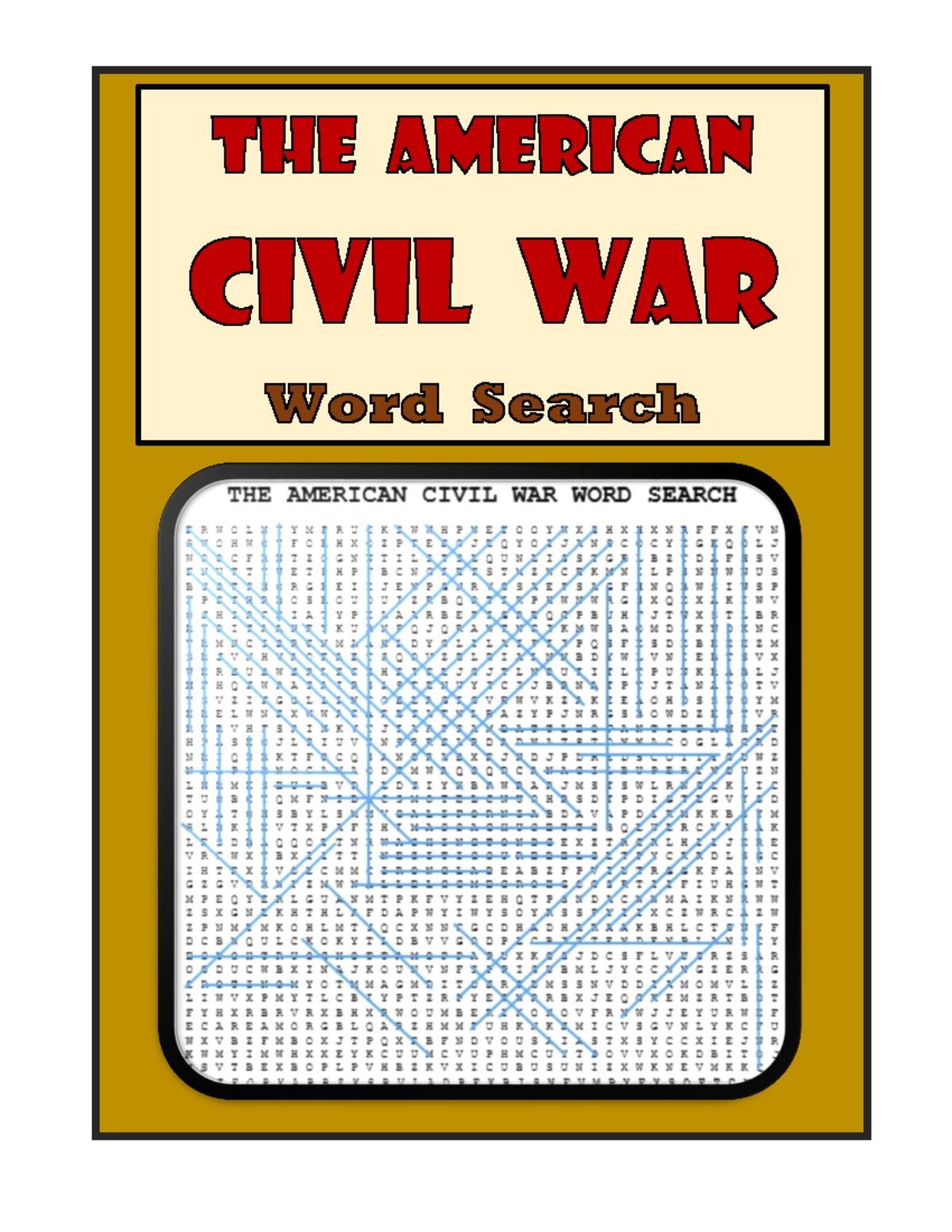 The American Civil War Word Search-1 - THE AMERICAN CIVIL WAR WORD ...