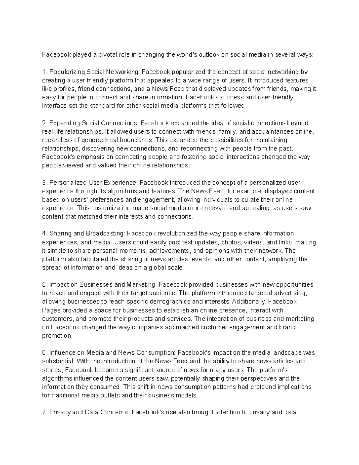 Facebook THE Revolution OF Social Media - Facebook played a pivotal ...