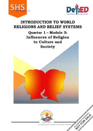 Iwrbs Module 2 - world religion - Quarter 1 – Module 2 ...