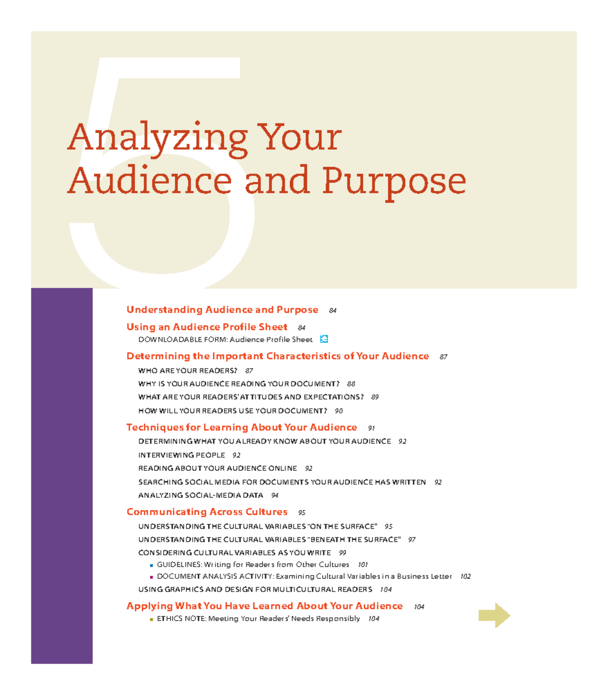 TC 5 Audience and Purpose - Analyzing Your Understanding Audience and ...