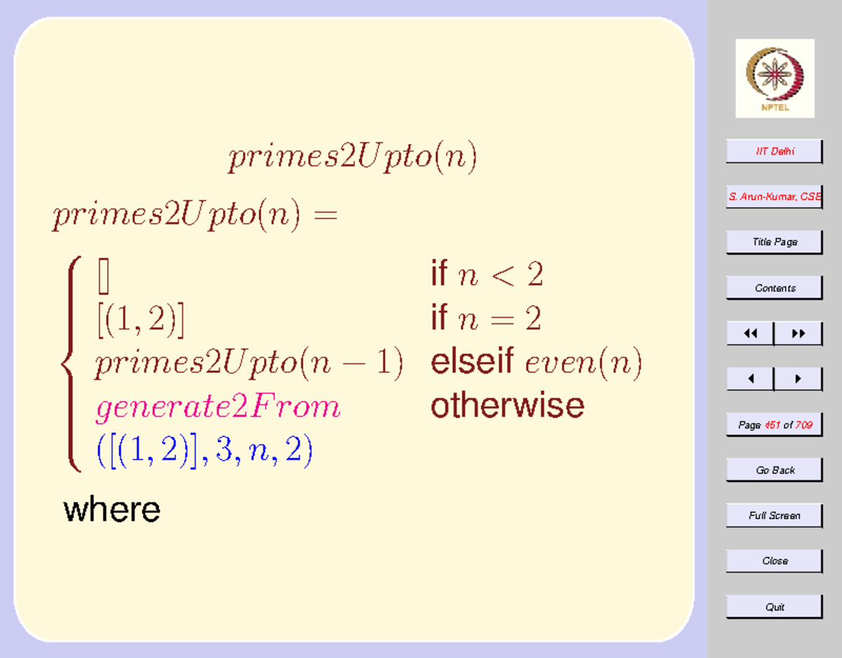 Introduction to Computer Science-46 - ####### IIT Delhi ####### S. Arun ...