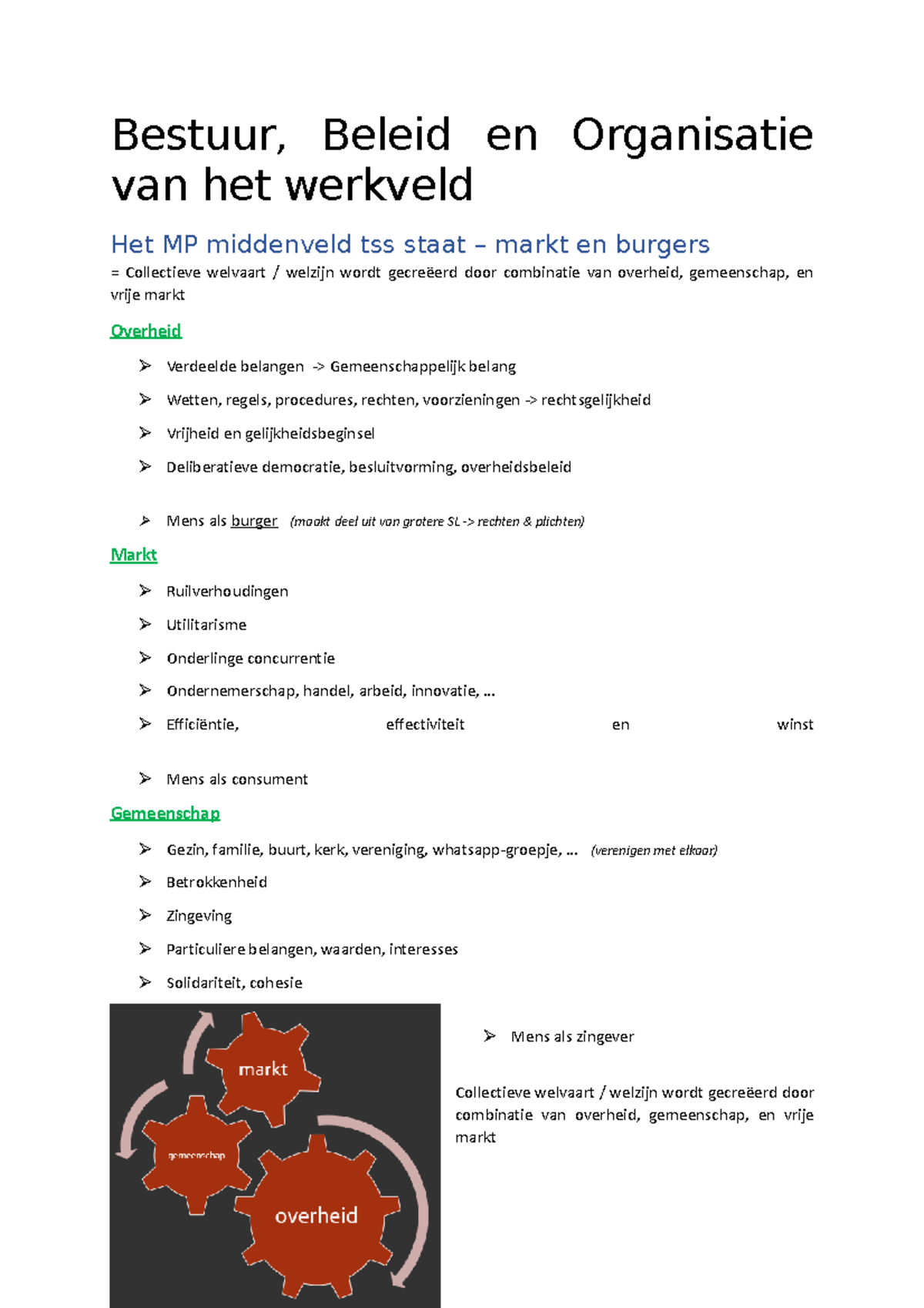 Notities bestuur Jason Dewachter - Bestuur, Beleid en Organisatie van het werkveld Het MP ...