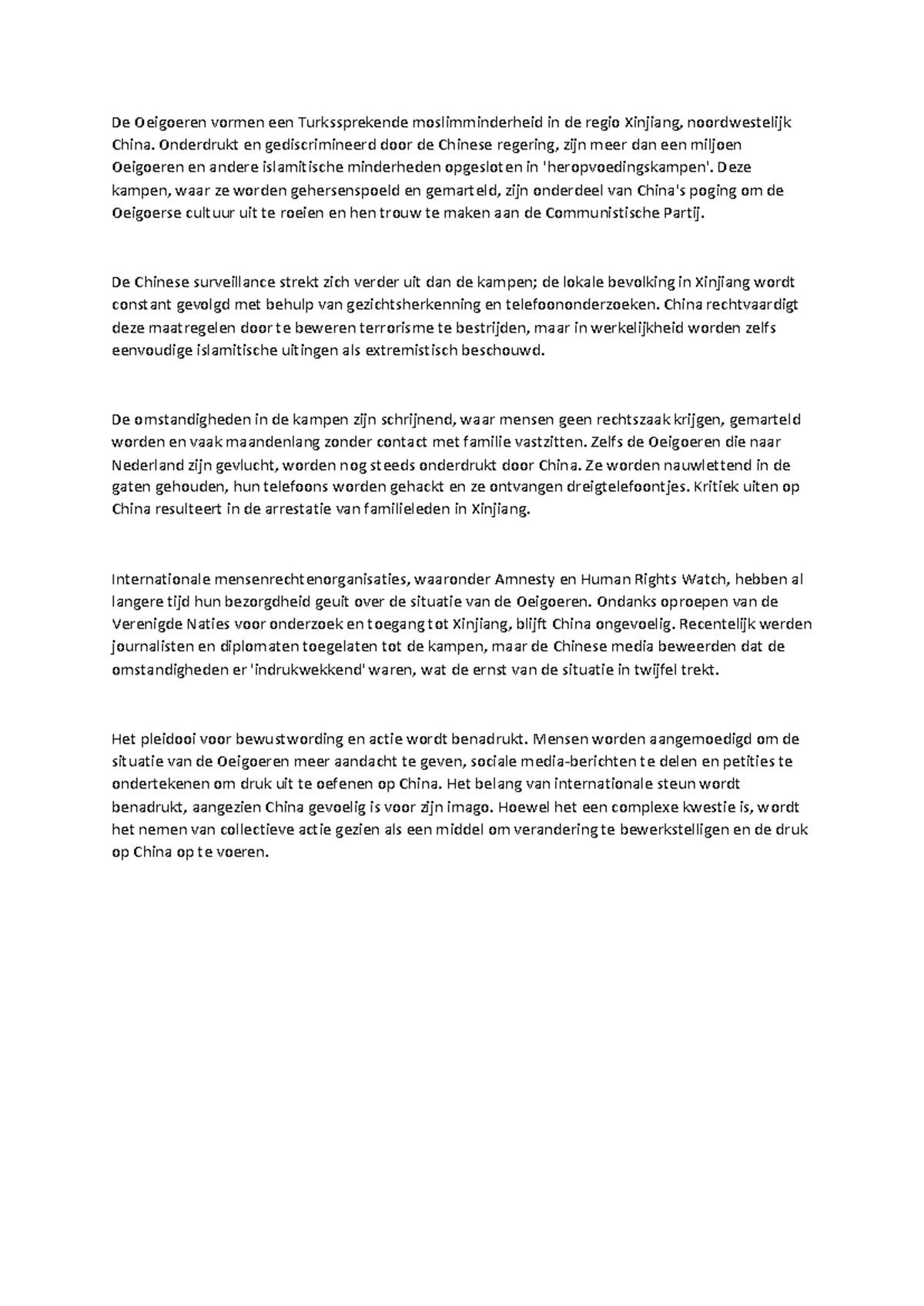 Document 2 - koeken - De Oeigoeren vormen een Turkssprekende ...