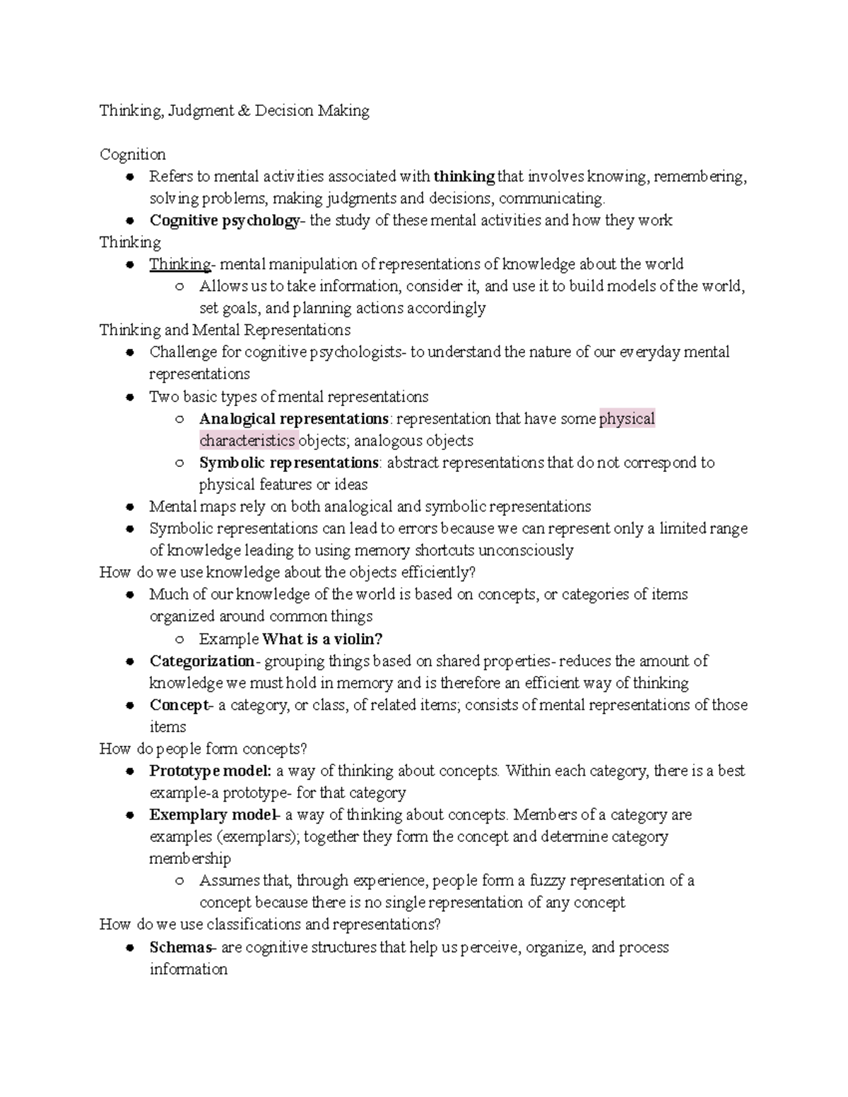 Psych Lecture 10 20 22 and 10 25 22 - Thinking, Judgment & Decision ...