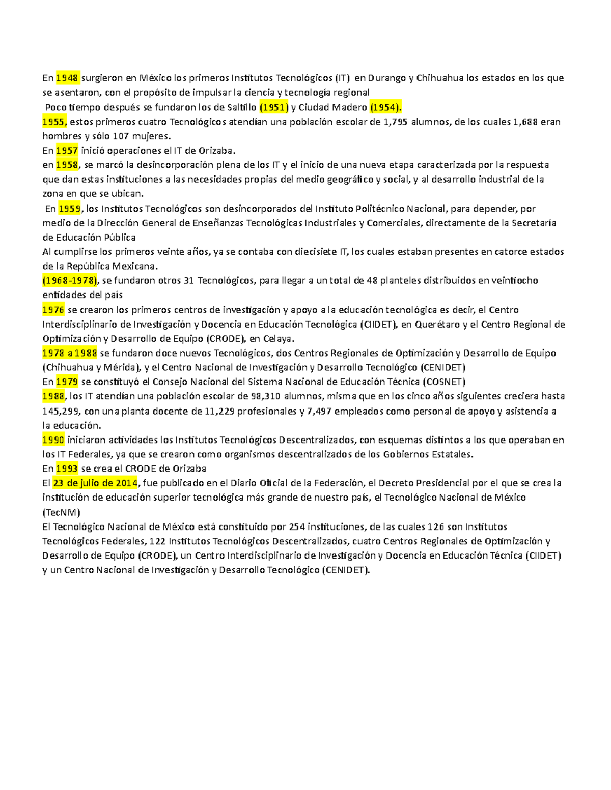 Historia del ITNM - buen material - En 1948 surgieron en México los ...