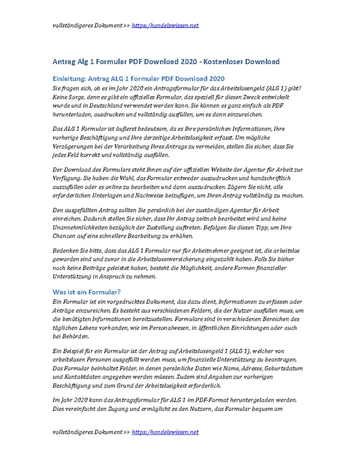 Antrag alg 1 formular pdf download 2020 - Antrag Alg 1 Formular PDF ...