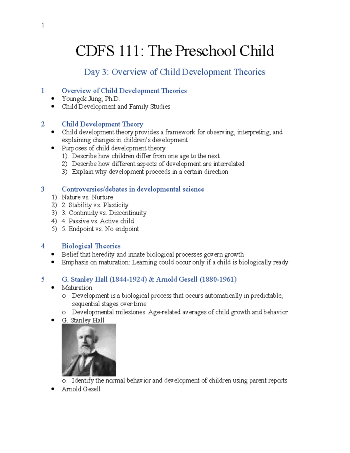 CDFS 111 Unit 3 Child Development Theories - CDFS 111: The Preschool ...