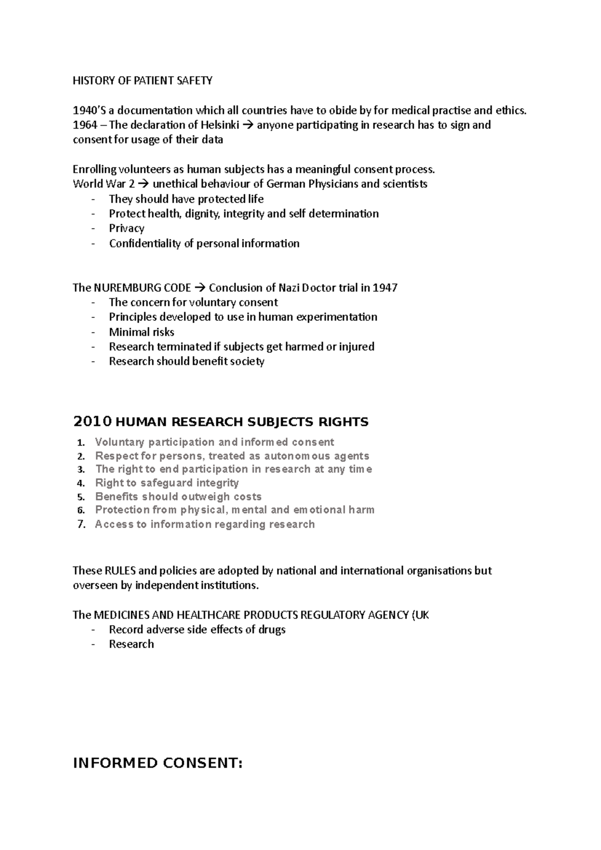 WEEK 7 History OF Patient Safety - HISTORY OF PATIENT SAFETY 1940’S a ...