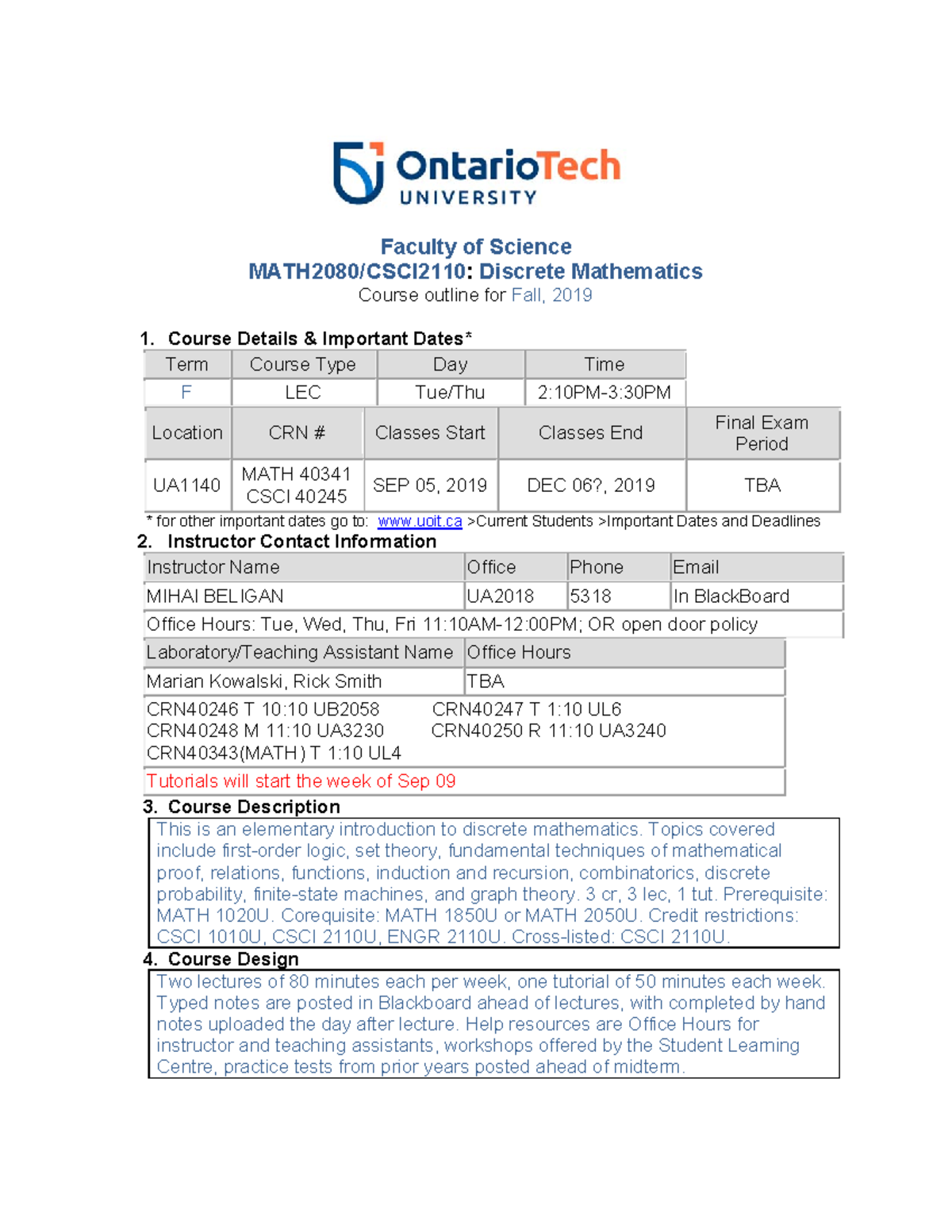 MATH2080 CSCI2110 Syllabus - Faculty of Science MATH2080/CSCI2110 ...