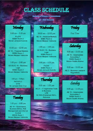 Class Schedule - design - Tuesday 1:00 pm – 4:00 pm AE 10 – Governance ...