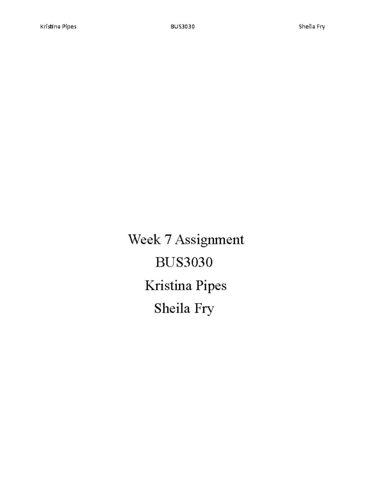 Week 7 Assignment - Week 7 Assignment BUS Kristina Pipes Sheila Fry Brand Promotion Starbucks ...