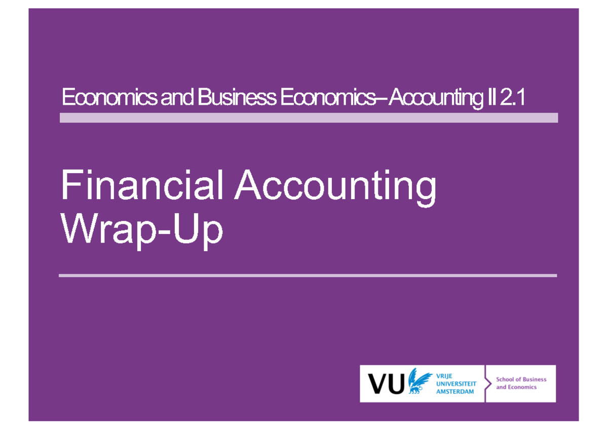 Acc II - 2022 - tutorial 1 solutions - Financial Accounting Wrap-Up ...