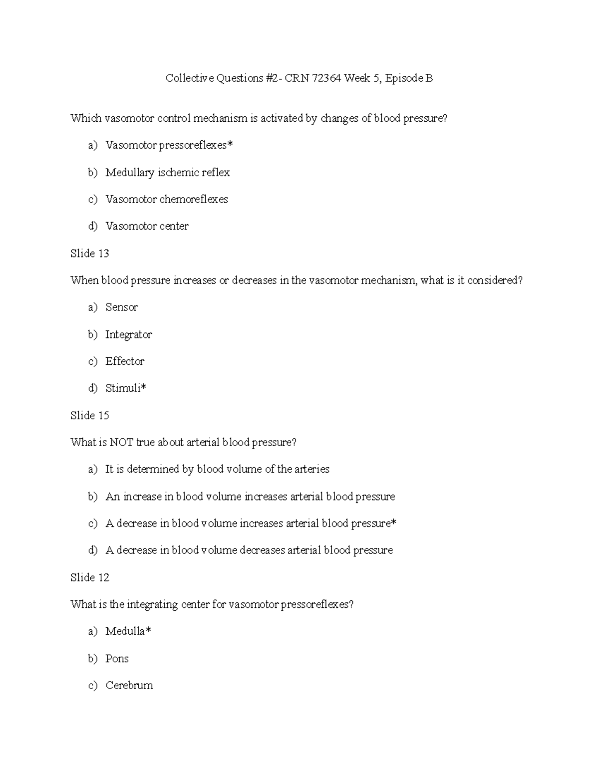 Collective Questions 2 - Studocu