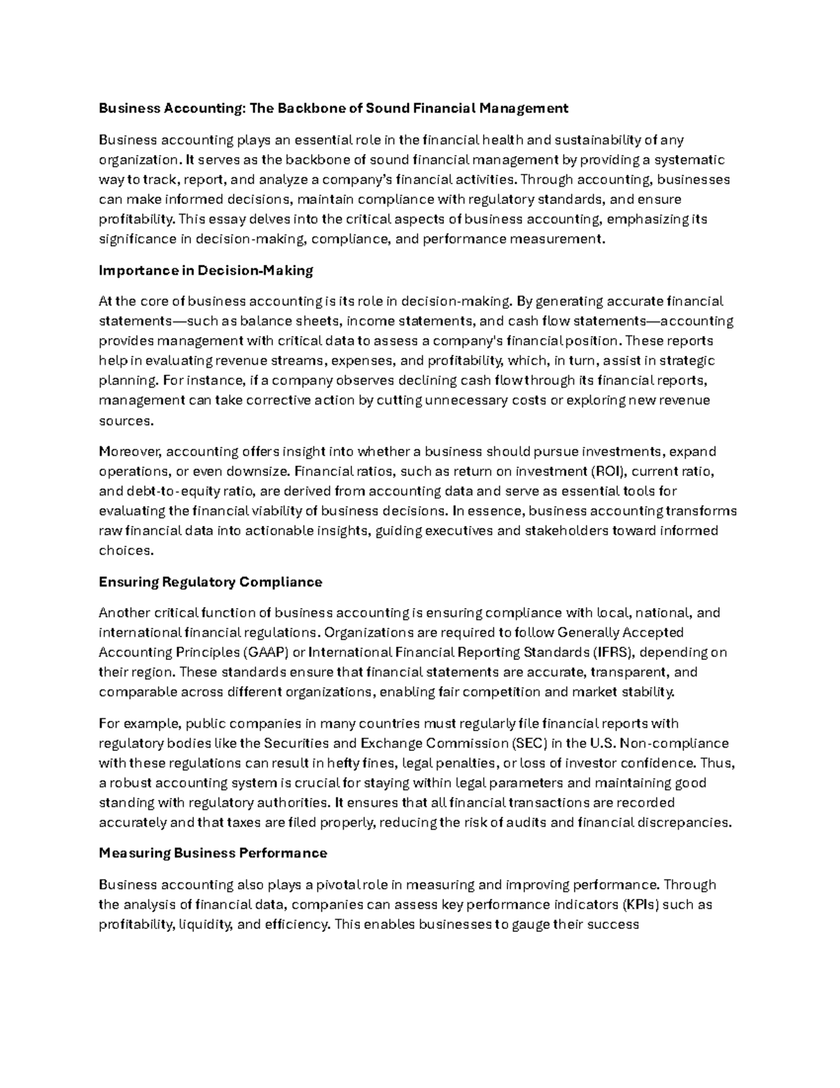 2257 Accounting Technique - Business Accounting: The Backbone of Sound ...