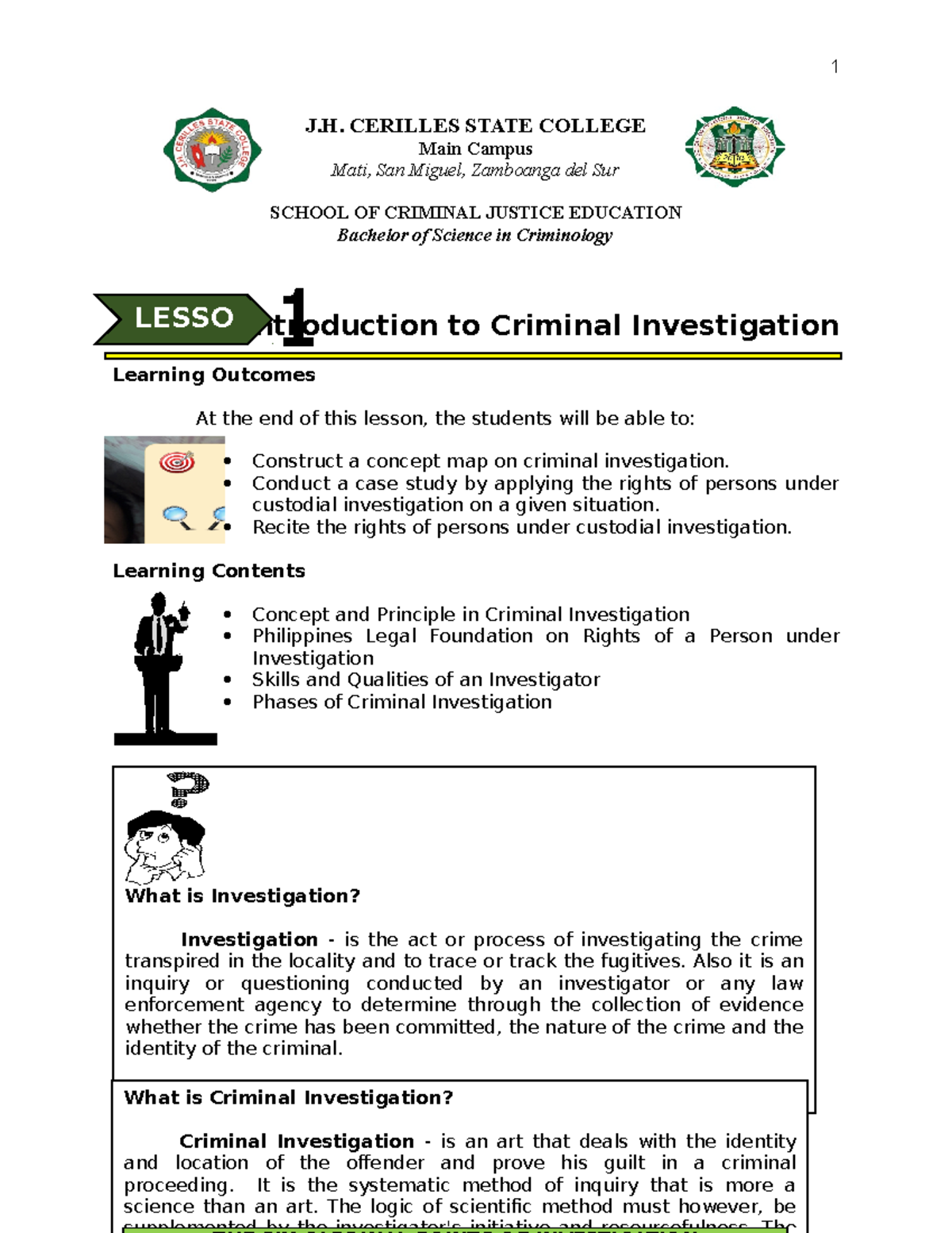 CDI 1 Notes PART 1 - Sharing is caring - J. CERILLES STATE COLLEGE Main ...