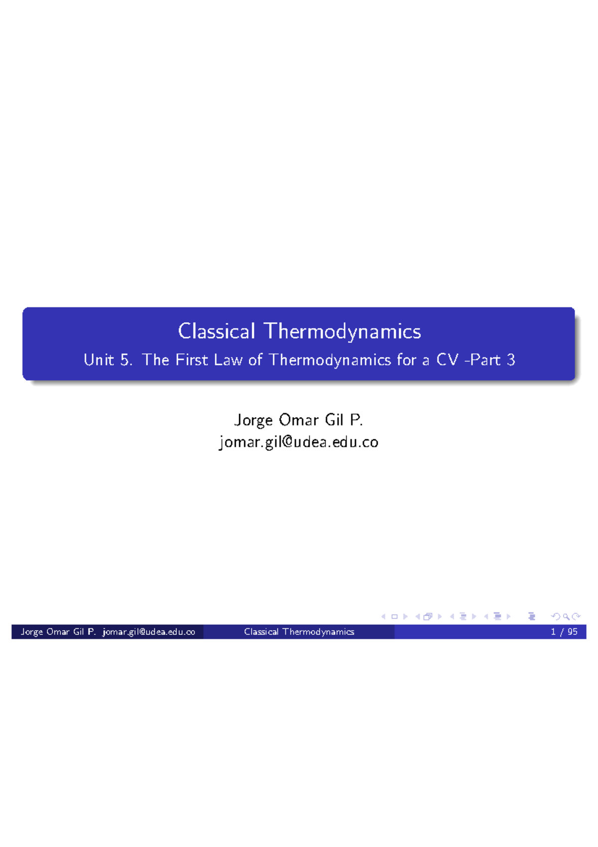 CH-5c - Notas termodinamica - Classical Thermodynamics Unit 5. The ...