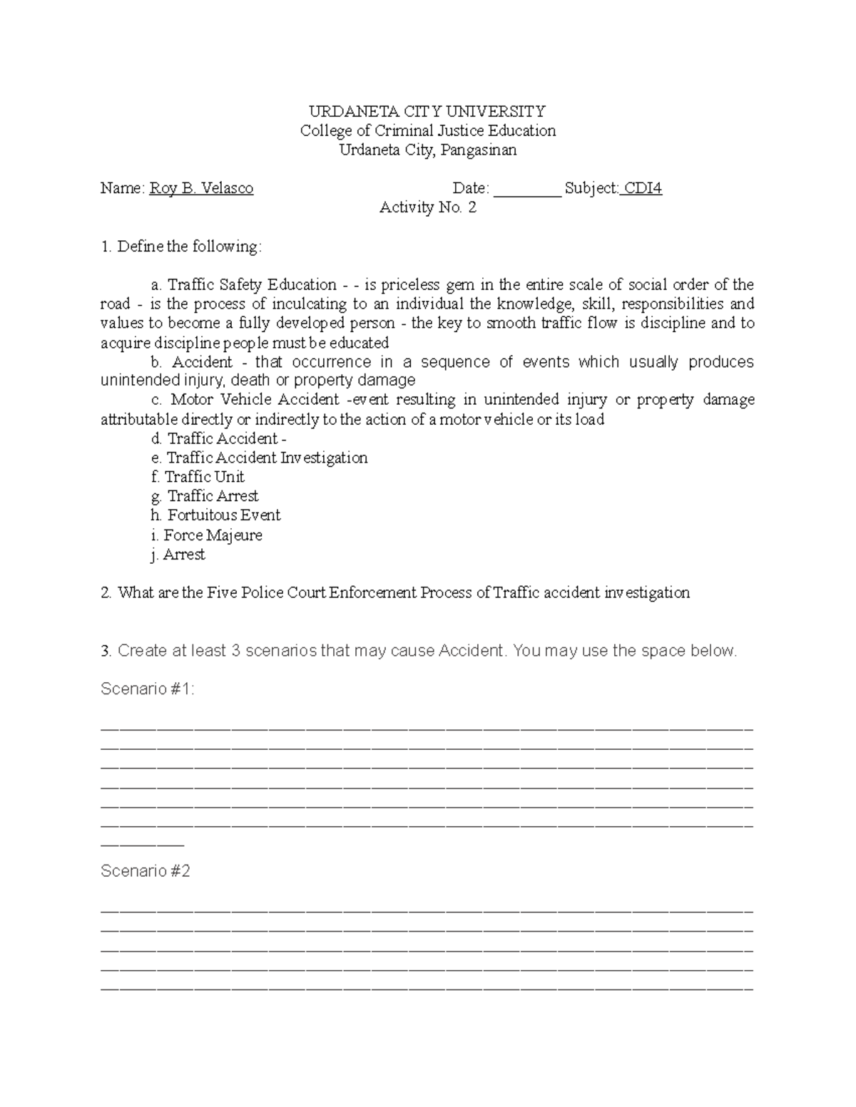 Urdaneta-CITY- University - URDANETA CITY UNIVERSITY College of ...