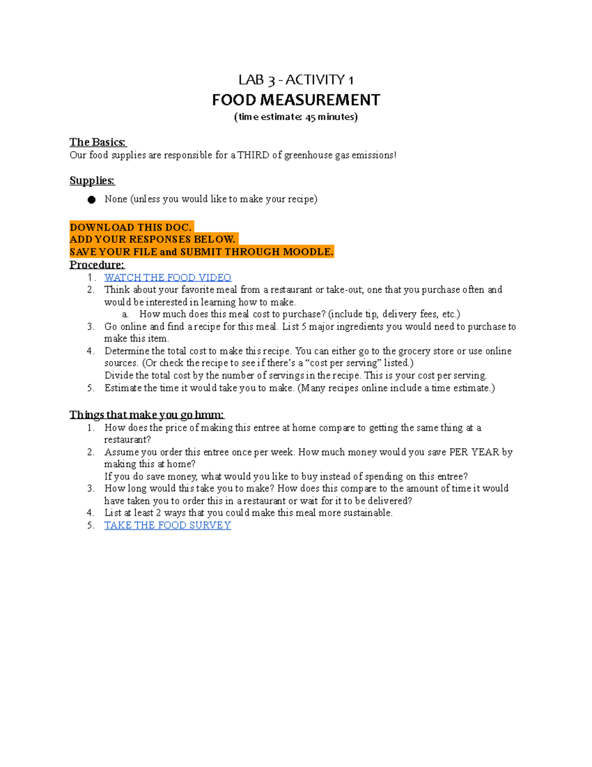 U1 Lab3 Activ 1m food(K-R) - LAB 3 - ACTIVITY 1 FOOD MEASUREMENT (time ...
