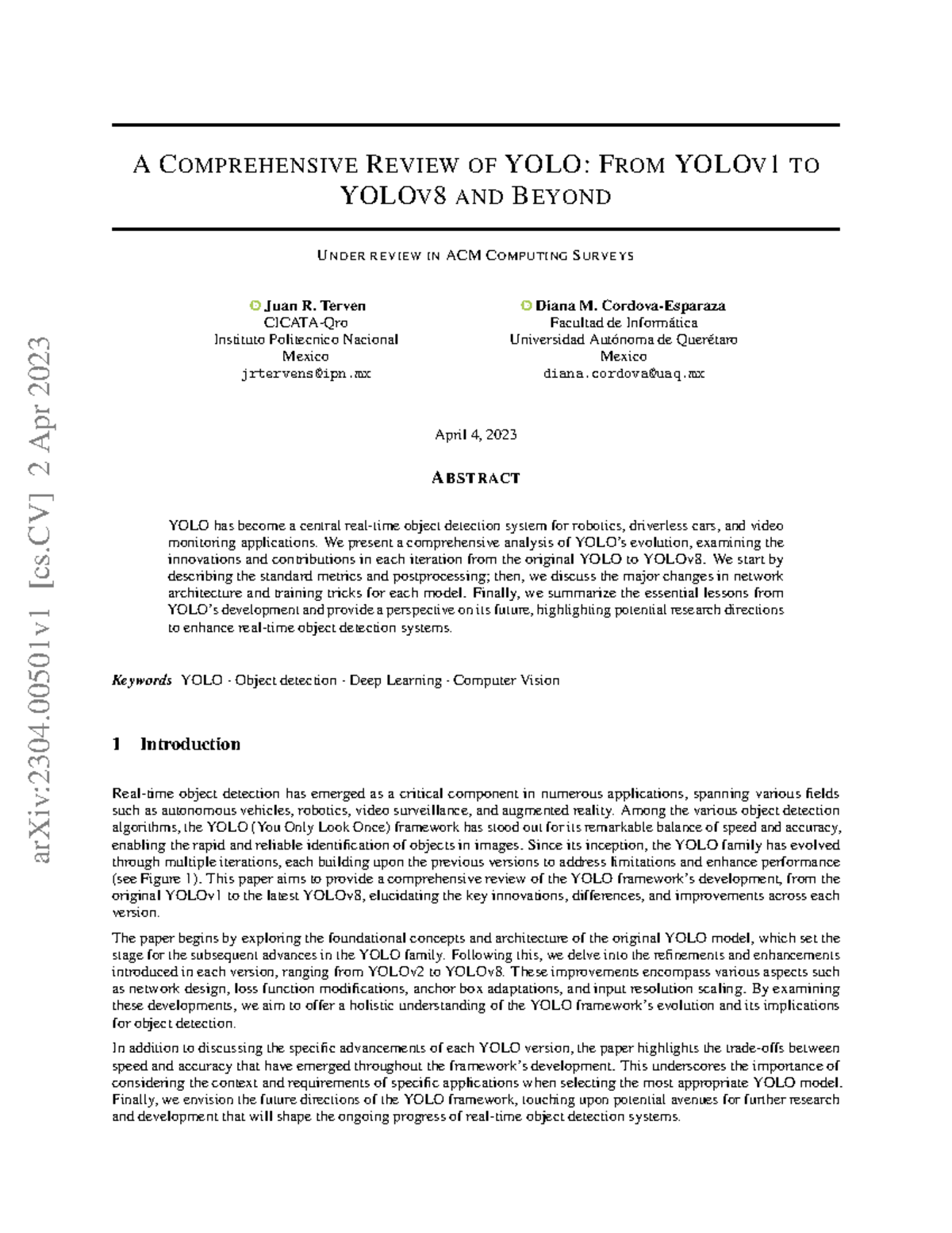 A Comprehensive Review Of Yolo From Yolov 1 To Yolo A Comprehensive Review Of Yolo From Yolov