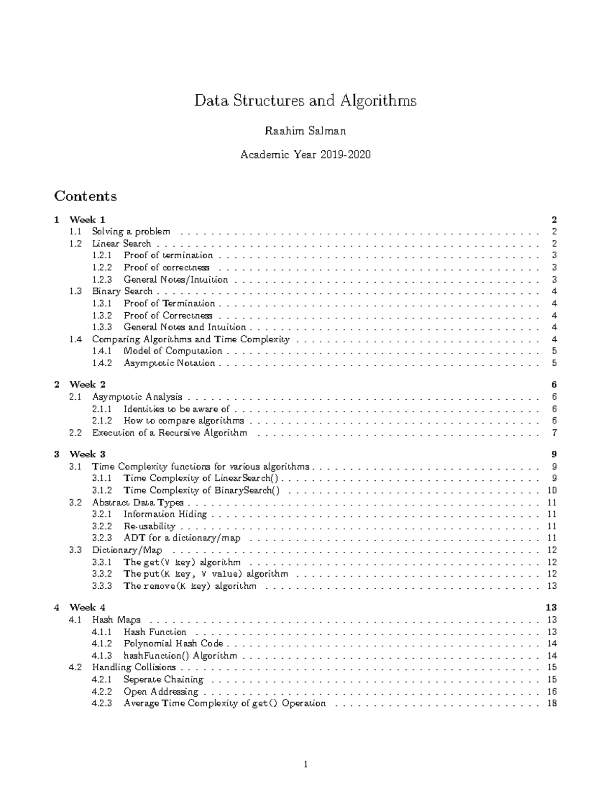 CS2210 - Notes Pre-Midterm 2019-2020 - Data Structures and Algorithms ...