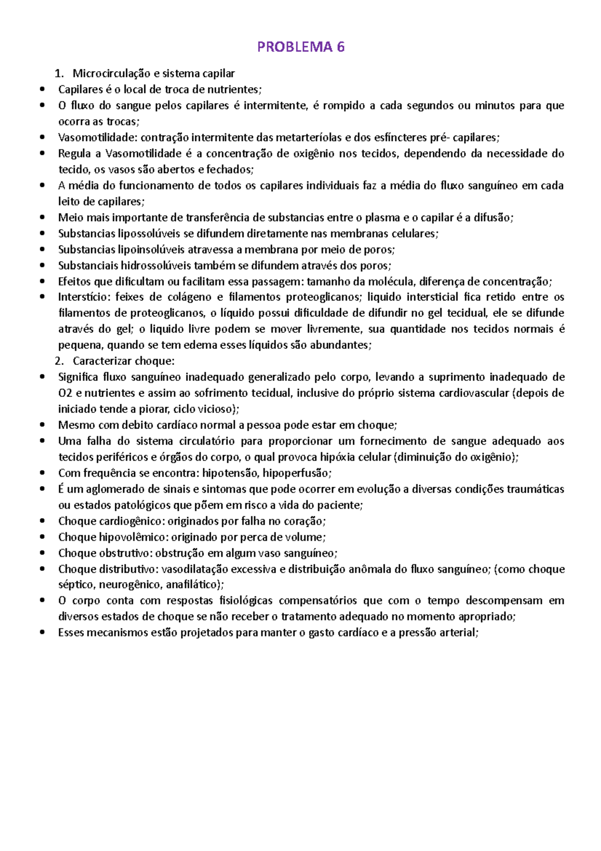 Resumo prob 6 - Tutoria II - UniEVANGÉLICA - Studocu