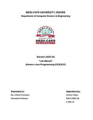 JAVA OOPS - Core Java Laboratory - Studocu