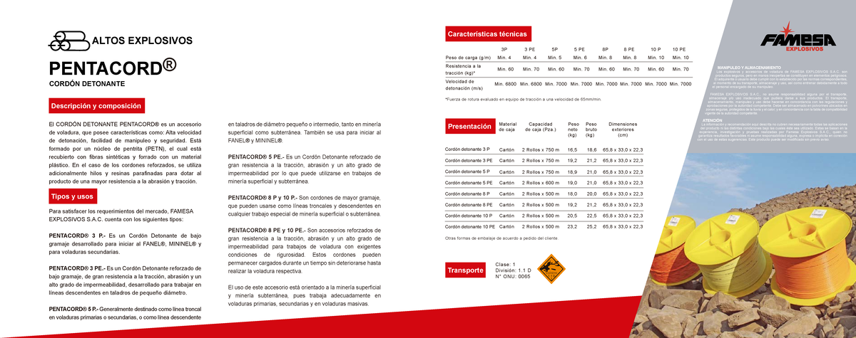 FT-23 - Características técnicas PENTACORD® Descripción y composición ...