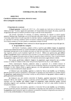 Contractul de locatiune - TEMA NR. CONTRACTUL DE LOCAŢIUNE OBIECTIVE ...