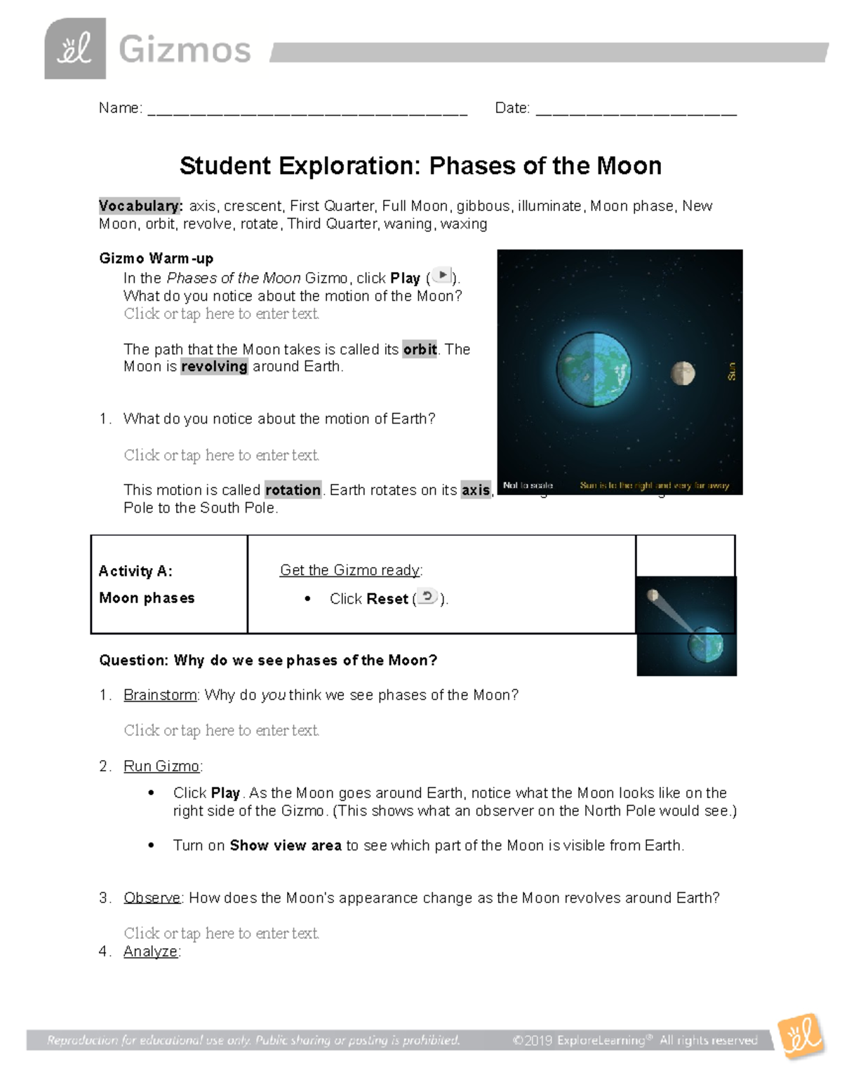 Phases Moon Gizmo - ind b s cjnjen13ijdicine - Studocu