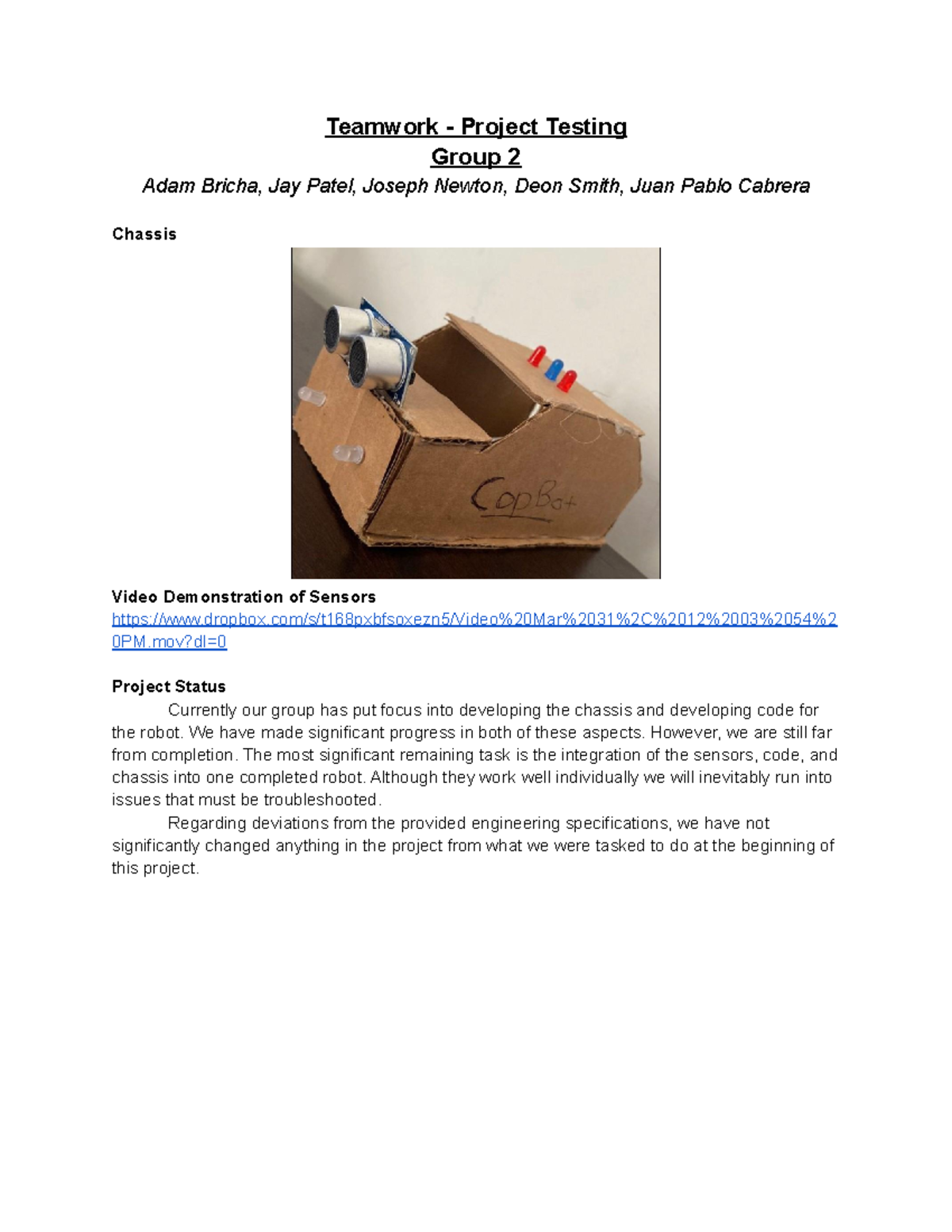 Project Testing - group 2 - Teamwork - Project Testing Group 2 Adam ...