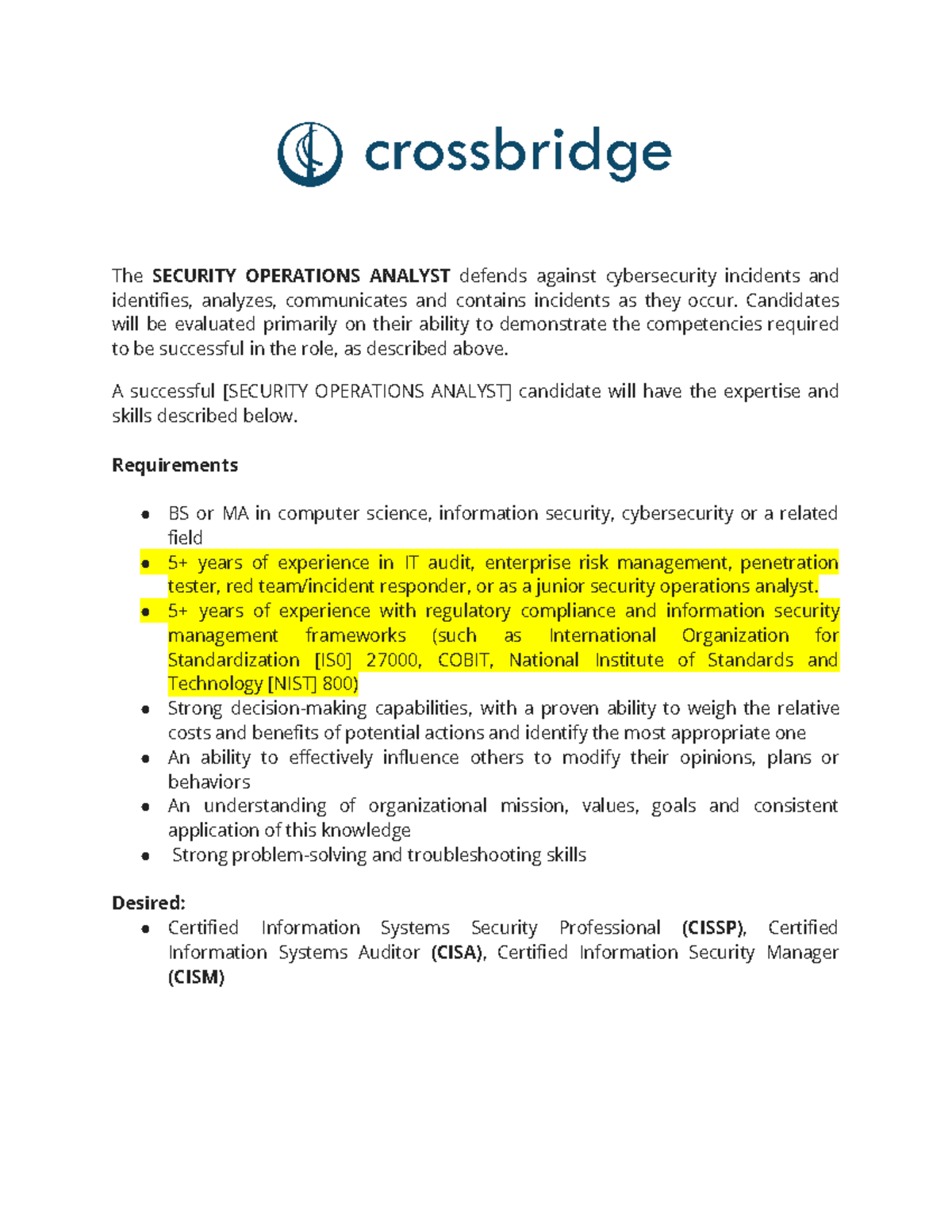 Security Operations Analyst - The SECURITY OPERATIONS ANALYST defends ...