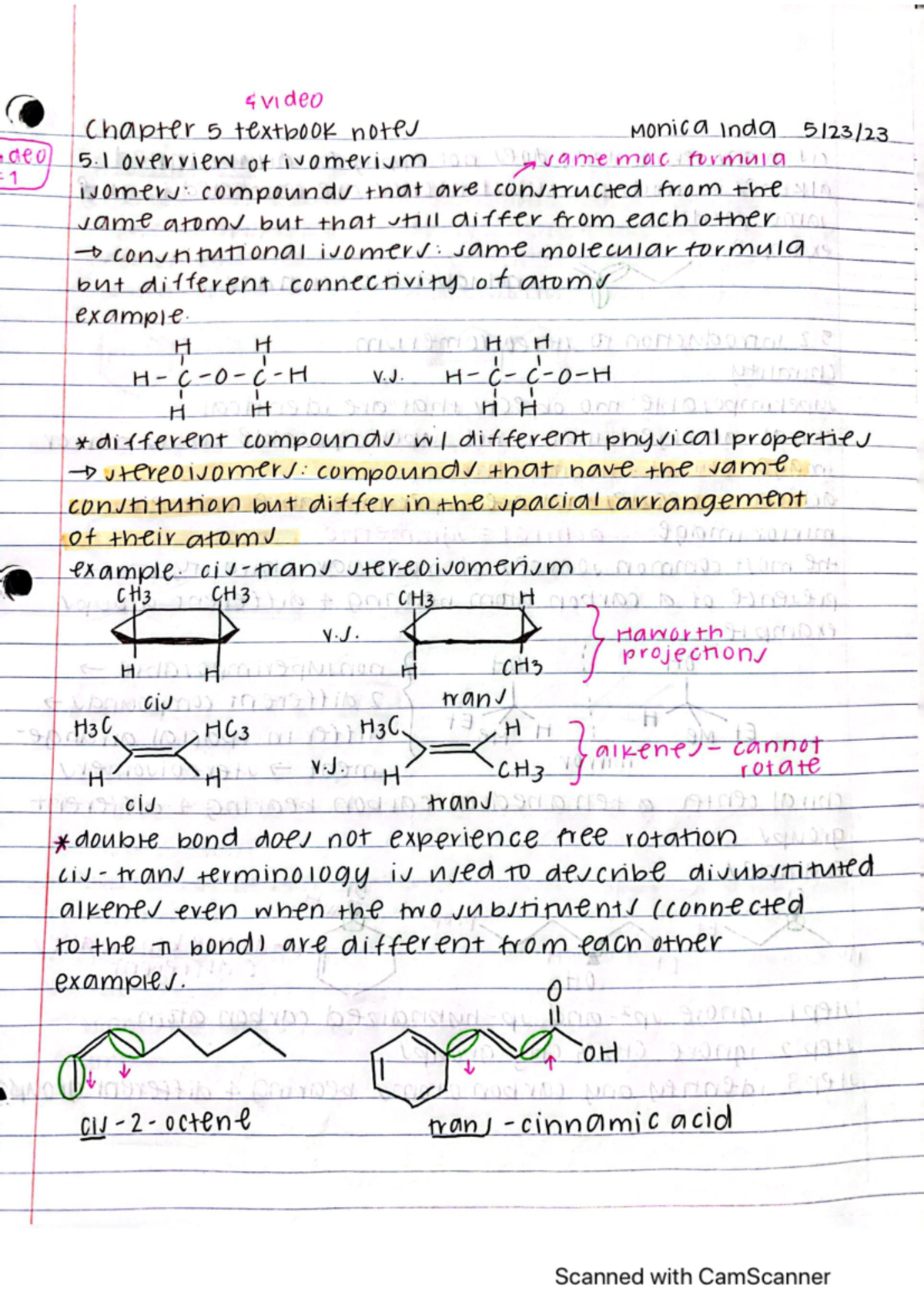 Chapter 5 orgo notes May 24, 2023 - CHEM 3750 - Studocu